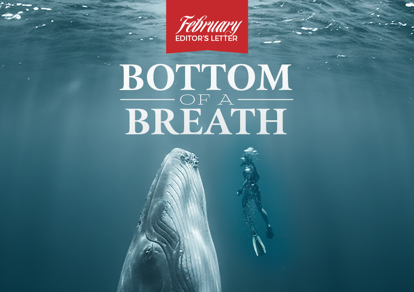 February 2026 Editor's Letter - Bottom of a Breath | www.thesnack.net