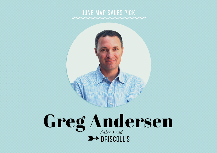 June MVP Sales Pick: Greg Andersen, Sales Lead, Driscoll's | www ...